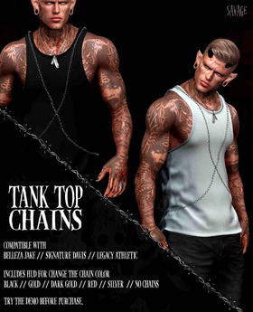 Second Life Marketplace - Savage - Tank Chains // Dark Green